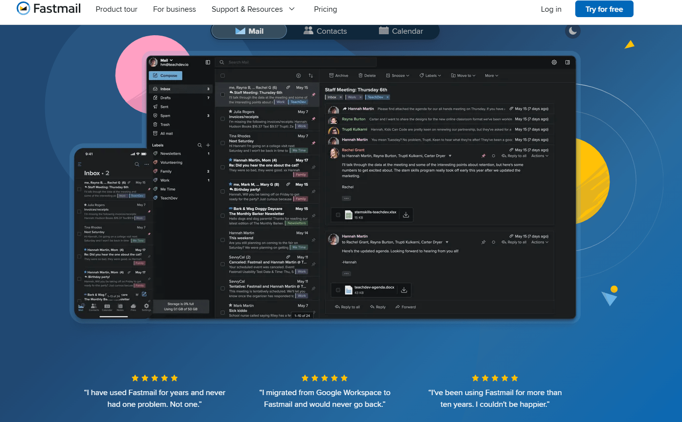 Fastmail Review – A Secure and Private Email Solution